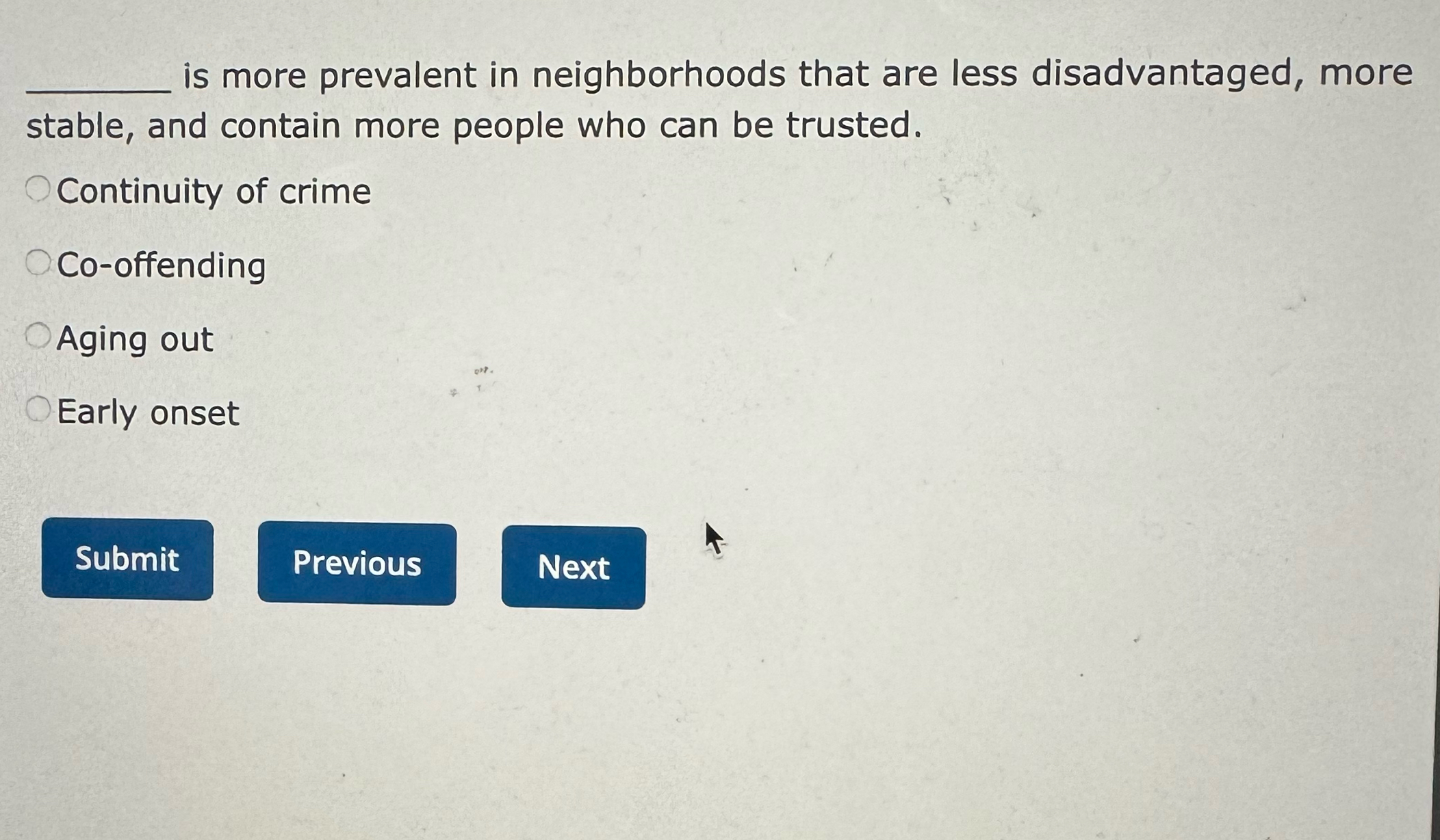 Solved is more prevalent in neighborhoods that are less | Chegg.com