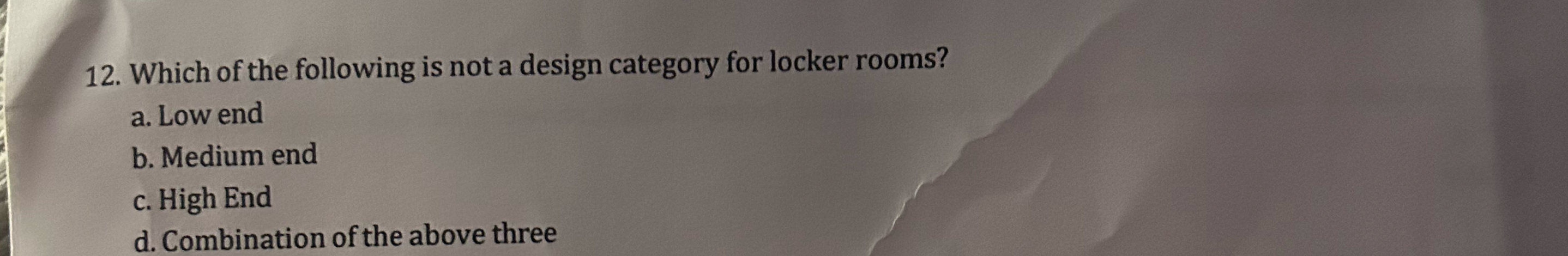 Solved Which of the following is not a design category for | Chegg.com