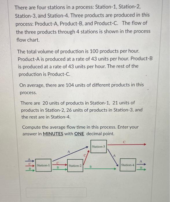 Solved There are four stations in a process: Station-1, | Chegg.com