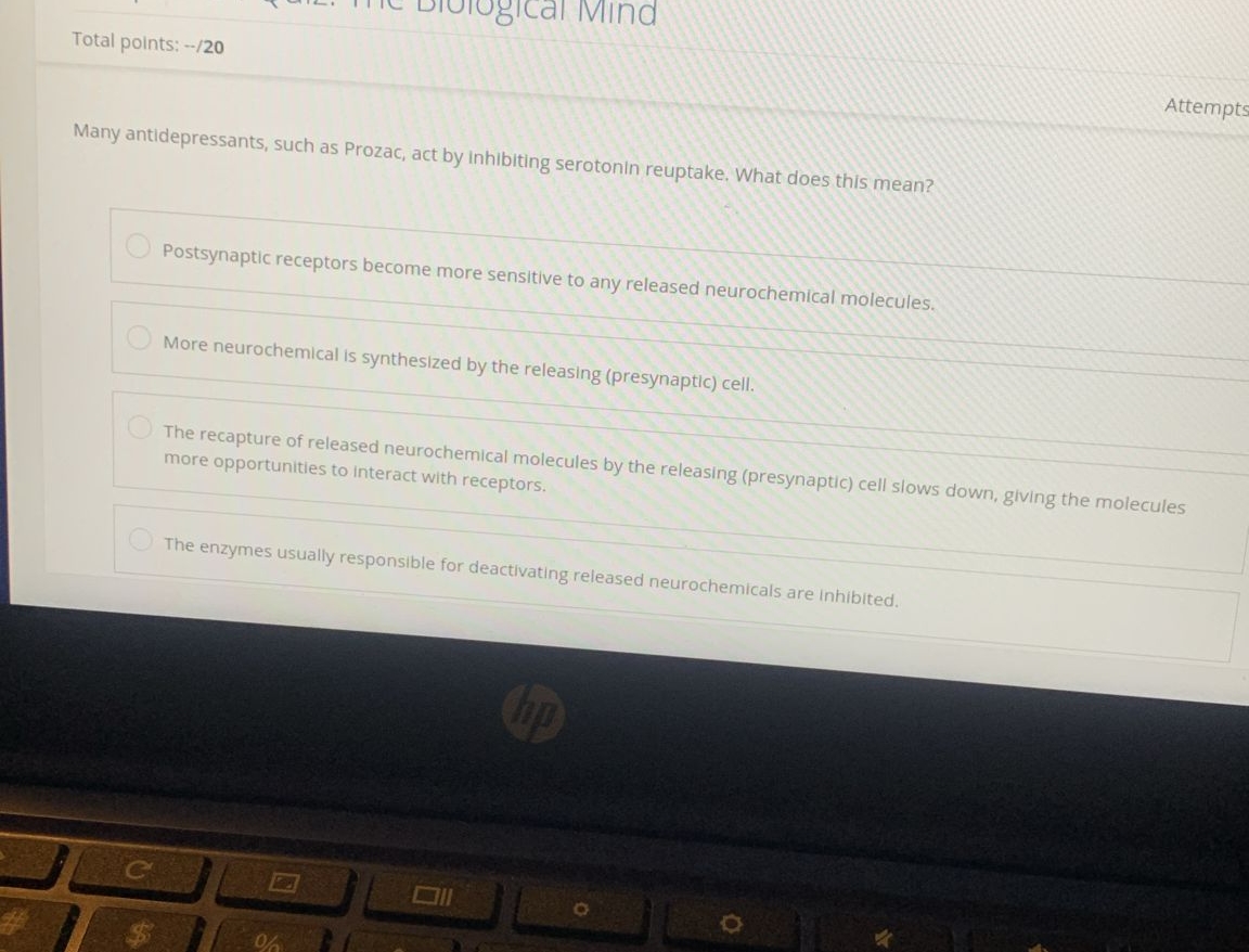 Solved Total points: -20AttemptsMany antidepressants, such | Chegg.com