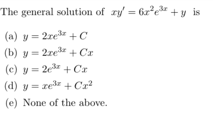 Solved The general solution | Chegg.com