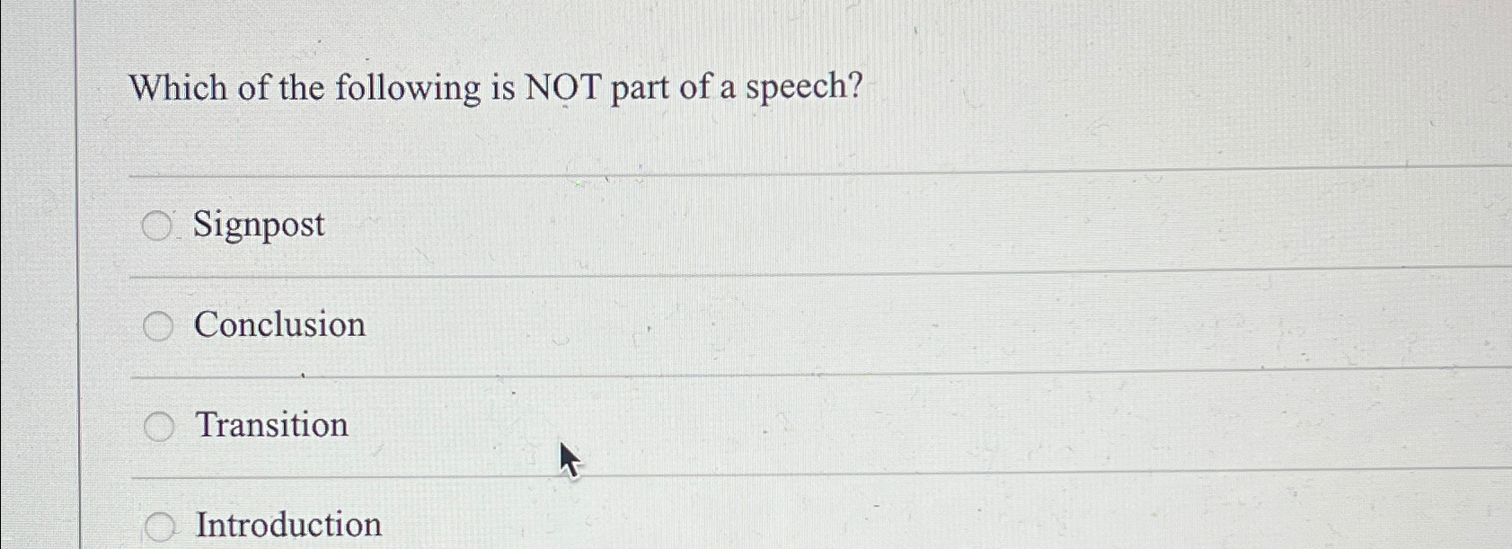 Solved Which of the following is NOT part of a | Chegg.com