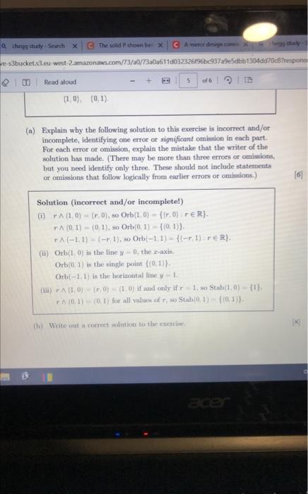 Solved Excercise As you were asked to show in Question 5, | Chegg.com