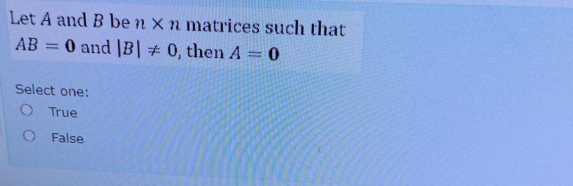 Solved Let A and B ﻿be n×n ﻿matrices such that AB=0 ﻿and | Chegg.com