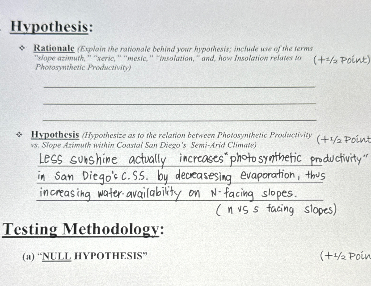 Solved Hypothesis:Rationale (Explain the rationale behind | Chegg.com