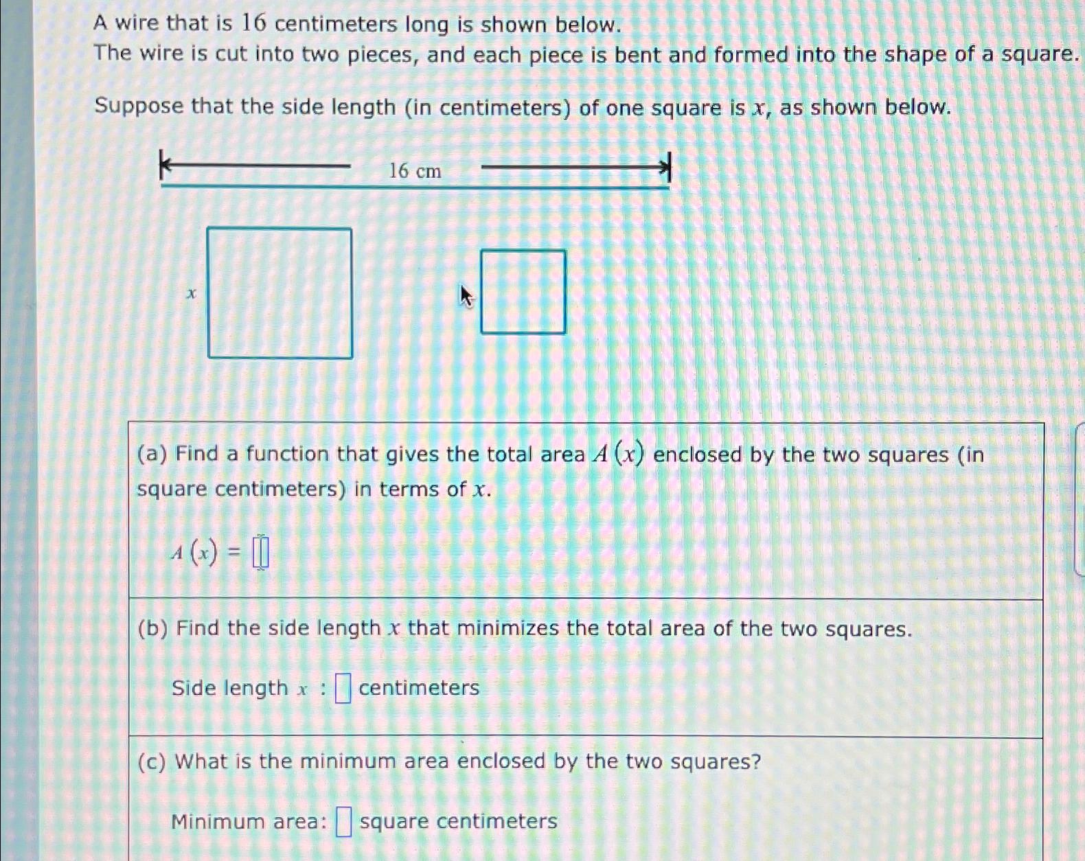 Solved A wire that is 16 ﻿centimeters long is shown | Chegg.com