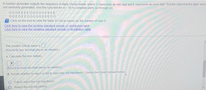 Solved A number generator outputs the sequence of digits | Chegg.com