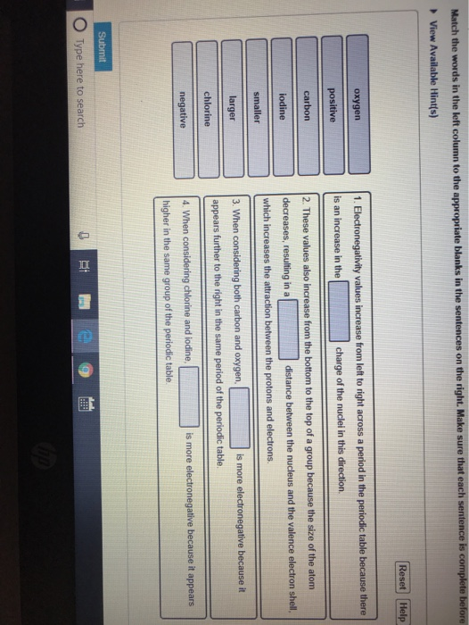 Solved Match the words in the left column to the appropriate | Chegg.com