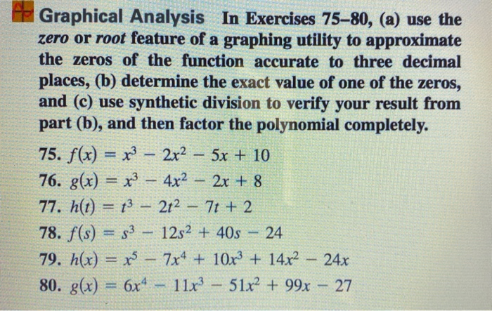 Solved Graphical Analysis In Exercises 75–80, (a) use the | Chegg.com