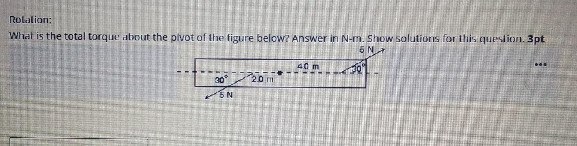 Solved Rotation: What is the total torque about the pivot of | Chegg.com