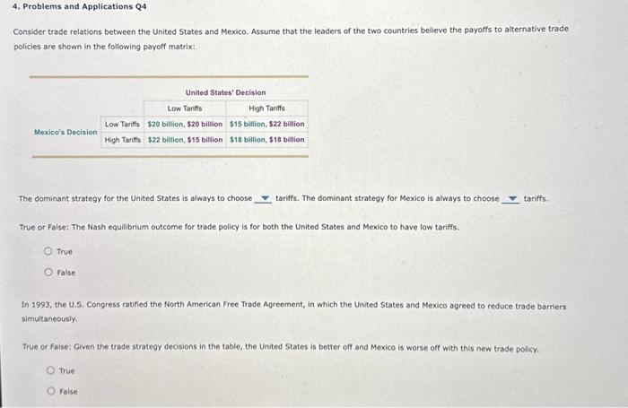 Solved 4. Problems and Applications Q4 Consider trade | Chegg.com
