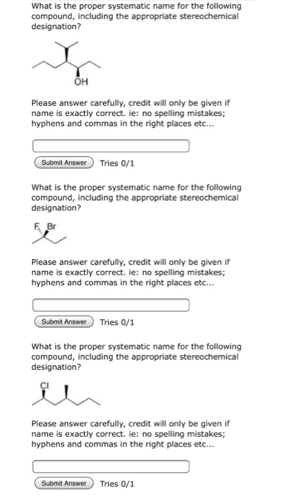 Solved What is the proper systematic name for the following | Chegg.com