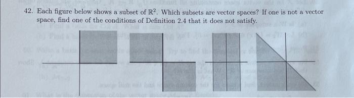 Solved 42. Each figure below shows a subset of R2. Which | Chegg.com