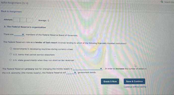 Solved Aplia Assignment Ch 16 a Search th Back to Assignment | Chegg.com Solved Aplia Assignment Ch 16 a Search th Back to Assignment | Chegg.com