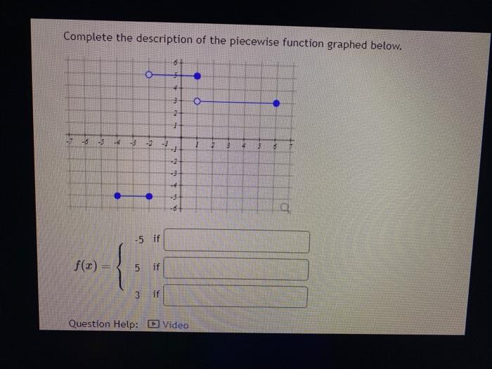 Solved Complete the description of the piecewise function | Chegg.com