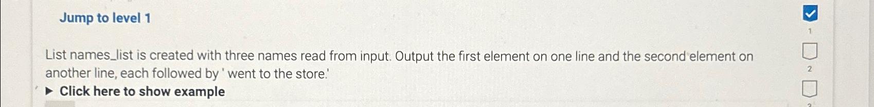 Solved Jump to level 1List names_list is created with three | Chegg.com