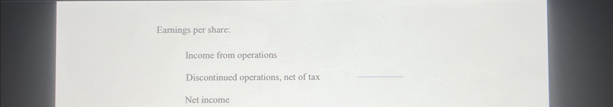 Solved Using the following information, compute earnings per | Chegg.com