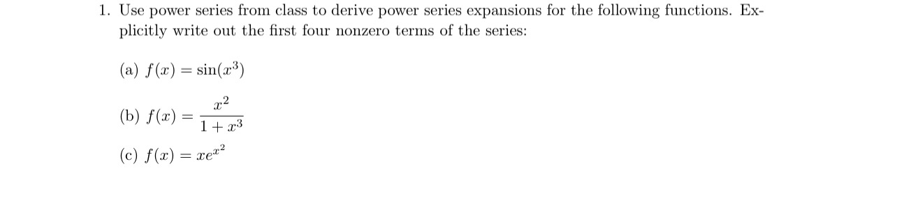 Solved Answer All Questions A ﻿c Pleaseuse Power Series