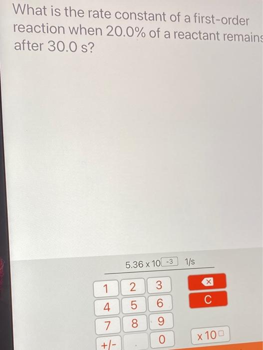 Solved What is the rate constant of a first-order reaction | Chegg.com