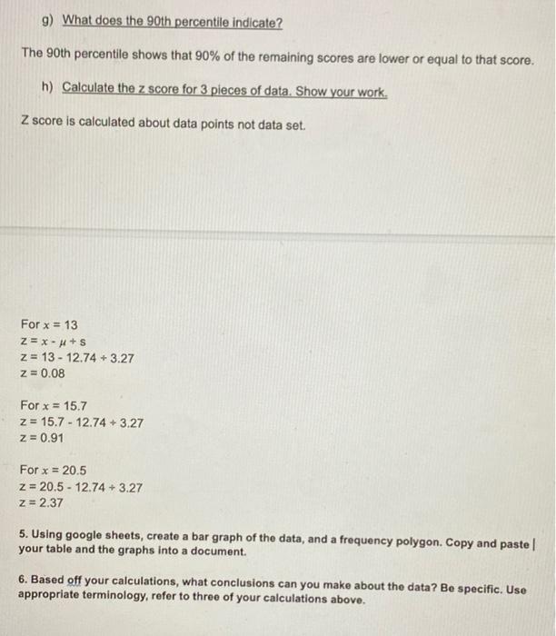 Solved grade 12 data management- statistics to one variable | Chegg.com