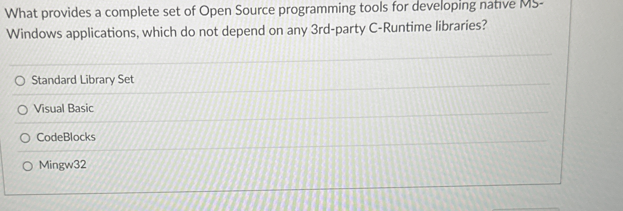 Solved What provides a complete set of Open Source | Chegg.com