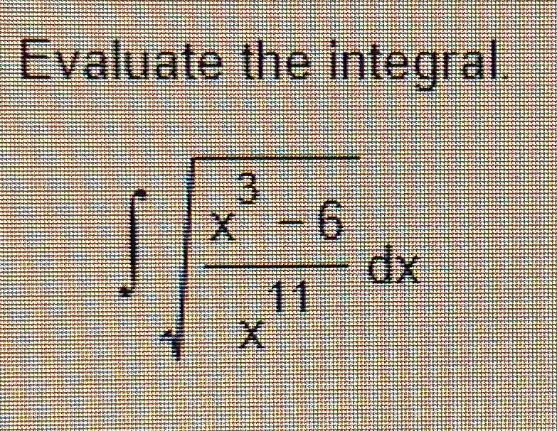 Solved Evaluate the integral∫﻿﻿x3-6x112dx | Chegg.com