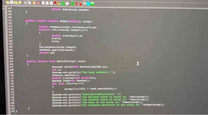 Solved ¡GRASP DescriptiveStatistics.JAH.java | Chegg.com