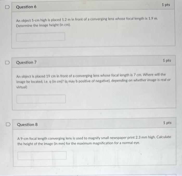 Solved An object 5.cm high is placed 1.2 m in front of a | Chegg.com