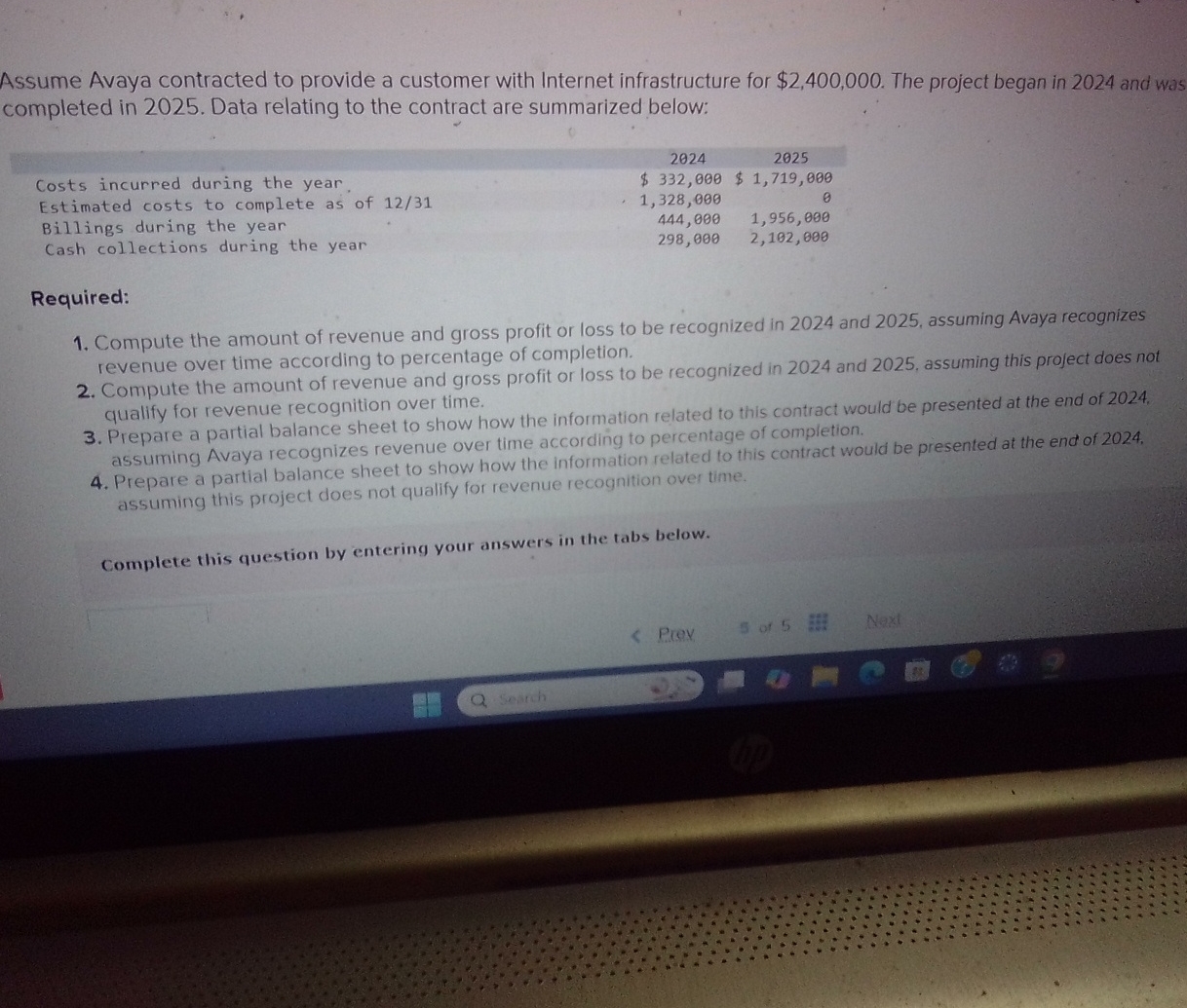 Solved Assume Avaya contracted to provide a customer with | Chegg.com