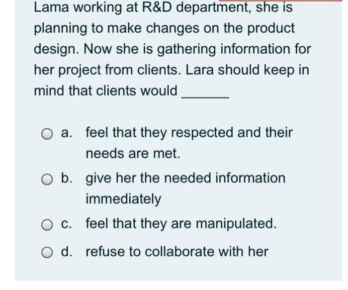 Solved Lama working at R&D department, she is planning to | Chegg.com