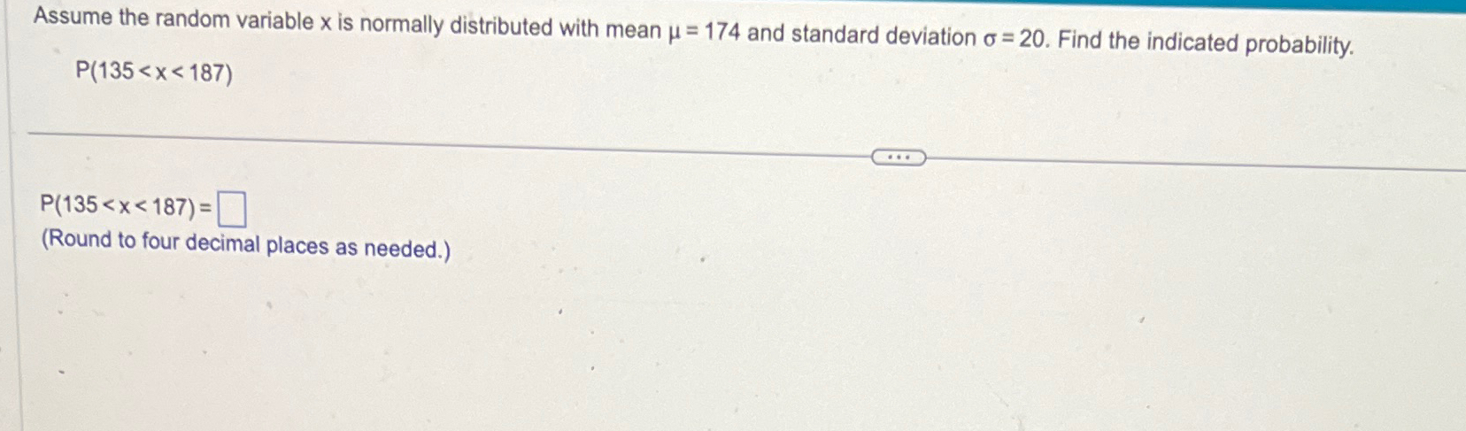 Solved Assume the random variable x ﻿is normally distributed | Chegg.com