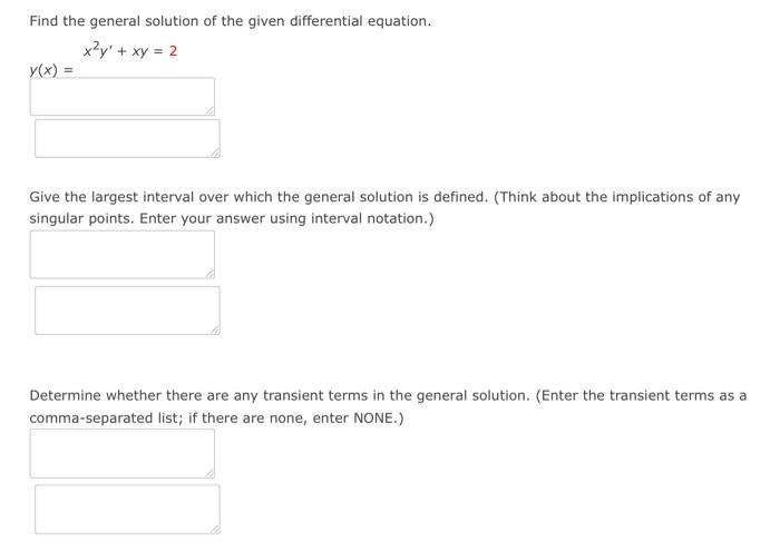 Solved Find the general solution of the given differential | Chegg.com