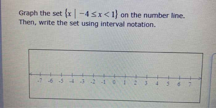 Solved Graph the set {x | -4 | Chegg.com