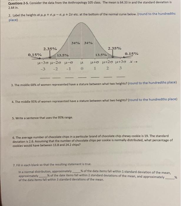 Solved Questions 2-5. Consider the data from the | Chegg.com