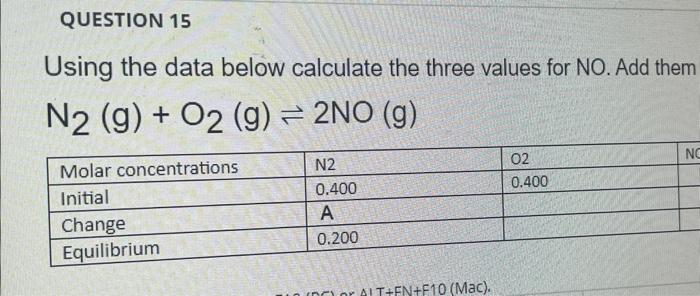 Solved Using the data below calculate the three values for | Chegg.com