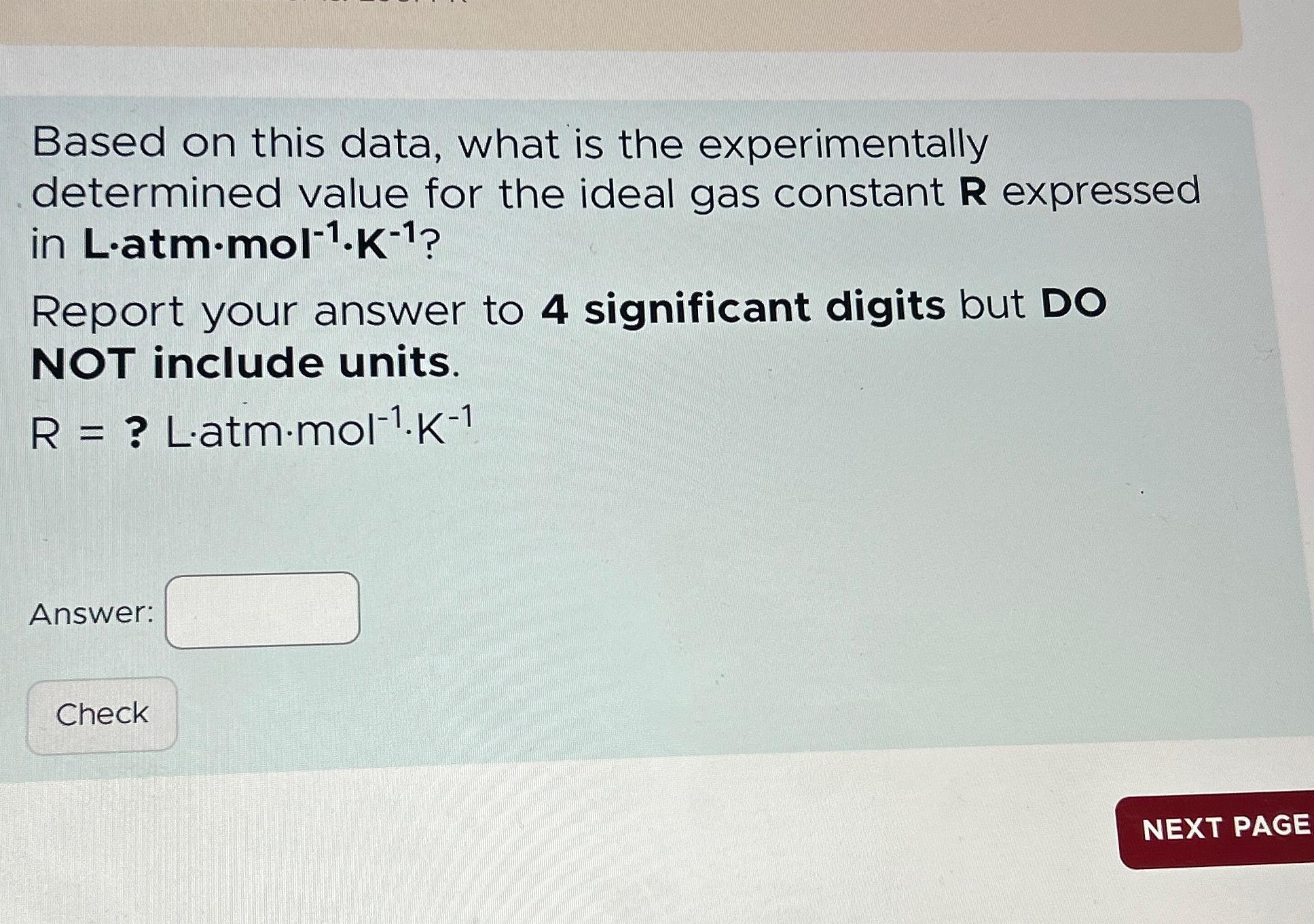 Solved A student conducted an experiment to determine a | Chegg.com