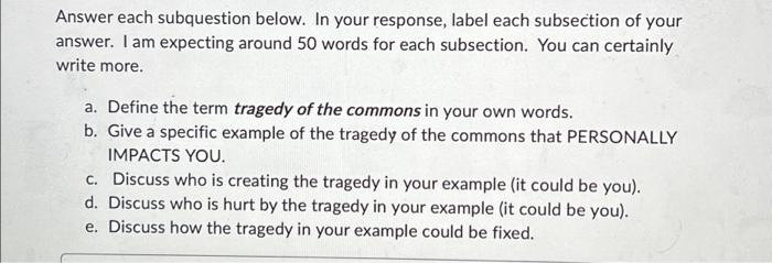 Answer each subquestion below. In your response, | Chegg.com