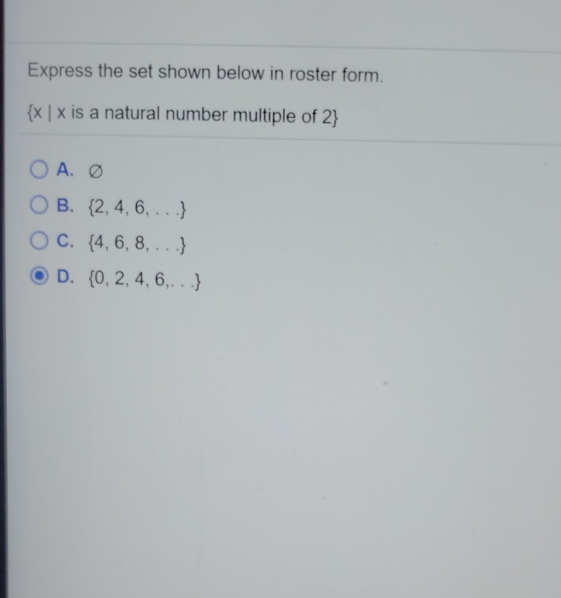 Solved Express The Set Shown Below In Roster Form x X Is Chegg solved-express-the-set-shown-below-in-roster-form-x-x-is-chegg