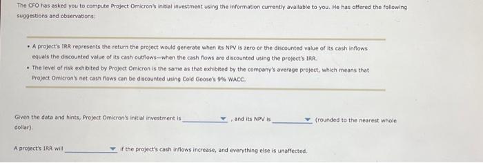 Solved 3. Understanding the IRR and NPV The net: present | Chegg.com