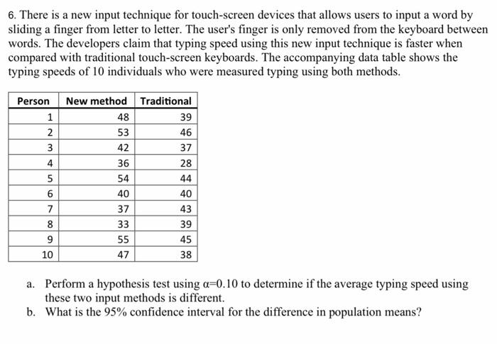 Solved 6. There is a new input technique for touch-screen | Chegg.com