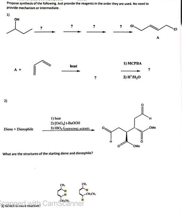 Solved Propose synthesis of the following. Just provide the | Chegg.com