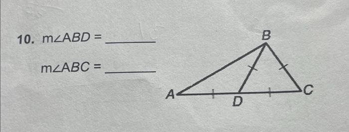 Solved m∠ABD= m∠ABC= | Chegg.com