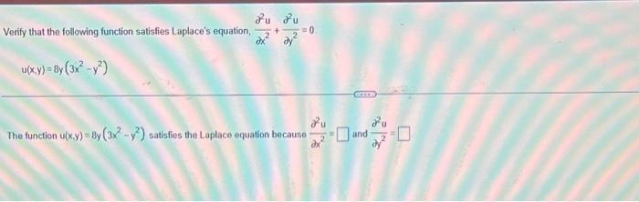 Solved Verify that the following function satisfies | Chegg.com