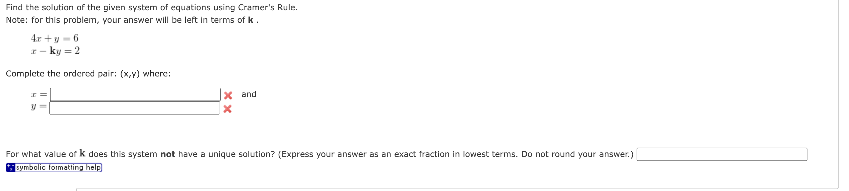 Solved Find the solution of the given system of equations | Chegg.com