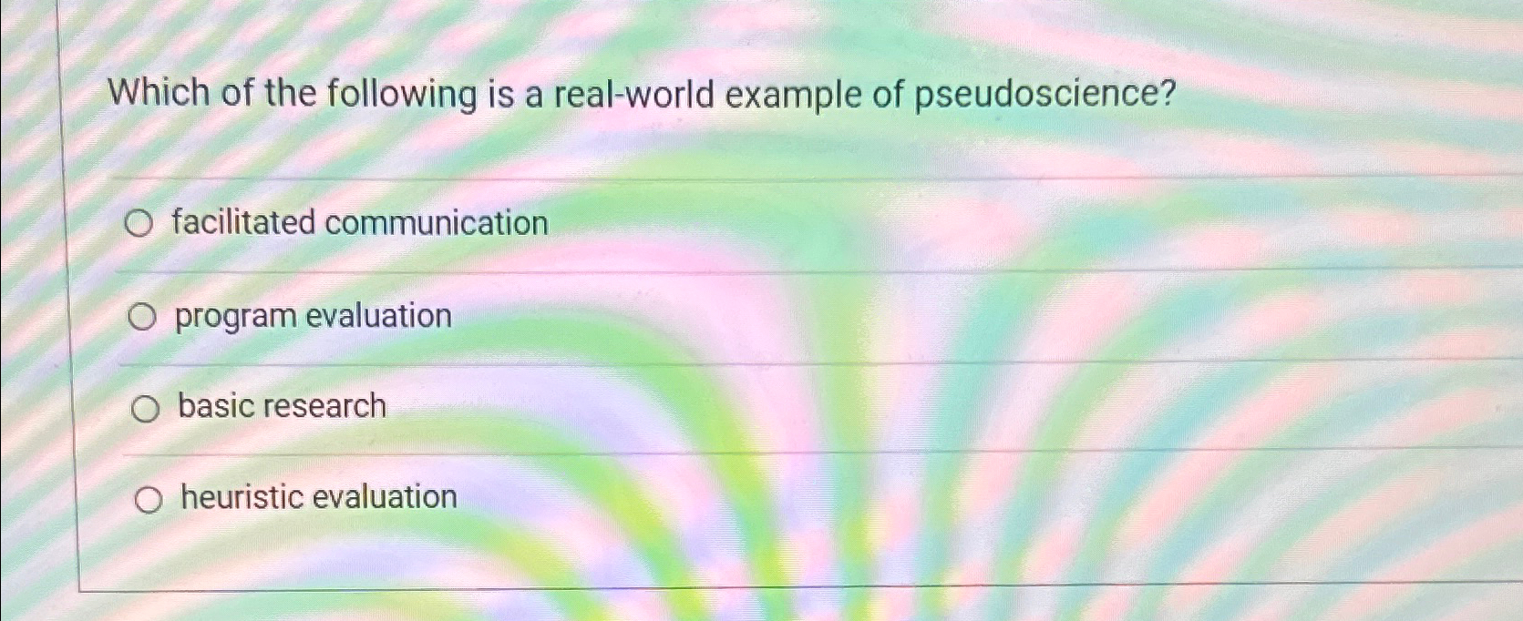 Solved Which of the following is a real-world example of | Chegg.com