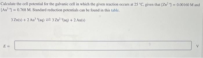 Solved Write the net cell equation for the electrochemical | Chegg.com