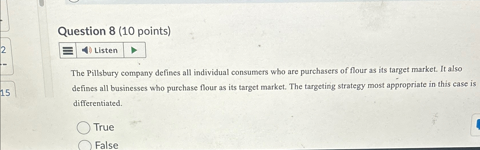 Solved Question 8 (10 ﻿points)ListenThe Pillsbury company | Chegg.com