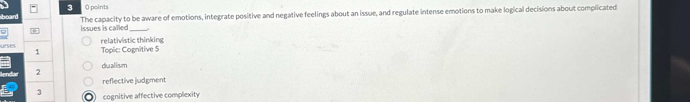 Solved The capacity to be aware of emotions, integrate | Chegg.com
