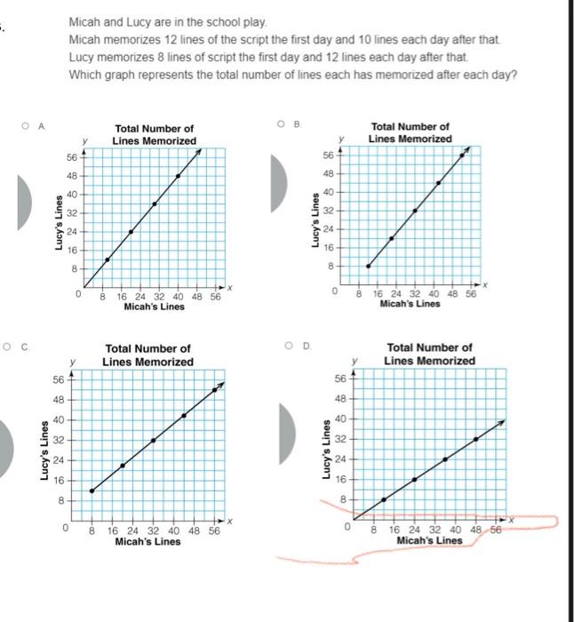 Solved Micah and Lucy are in the school play. Micah | Chegg.com