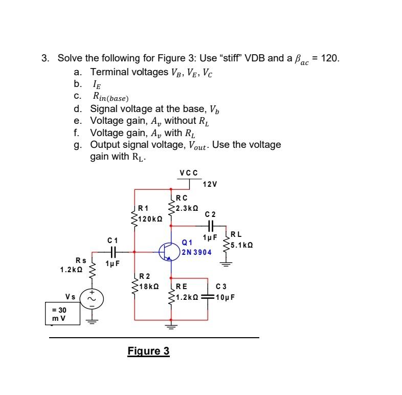 Solved 3. Solve the following for Figure 3: Use "stiff" VDB | Chegg.com
